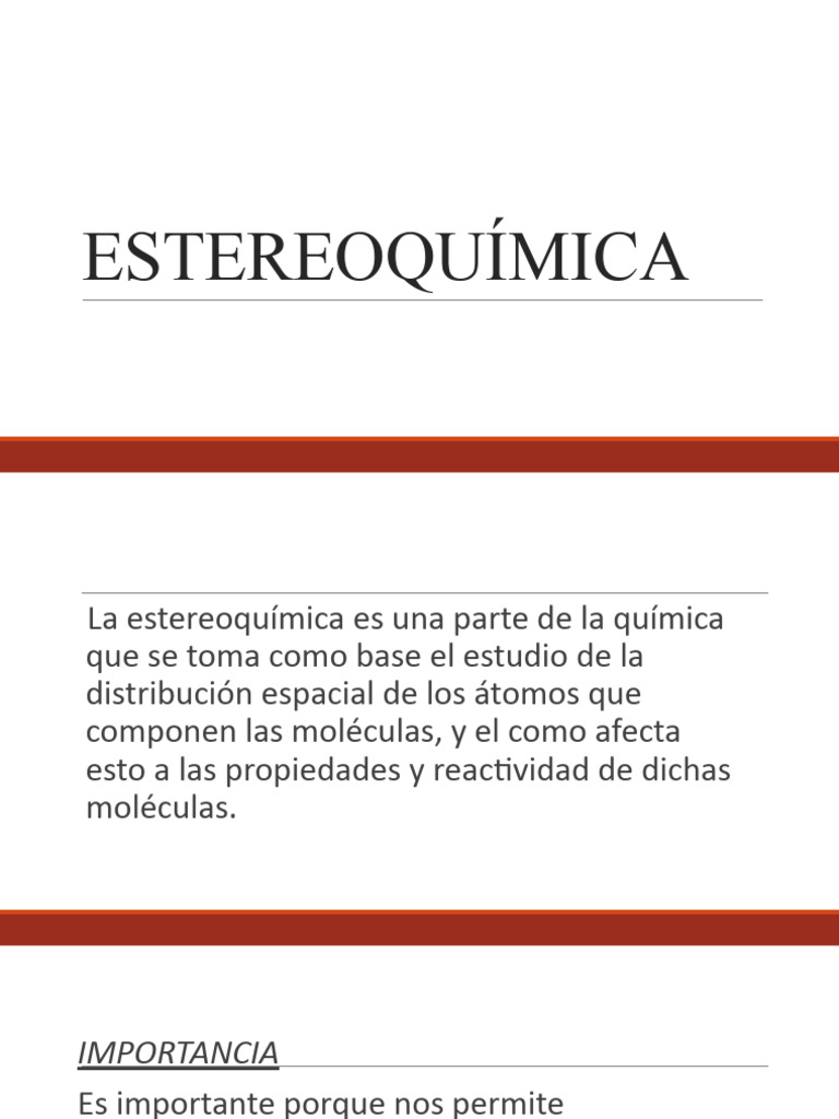 ESTEREOQUÍMICA | PDF