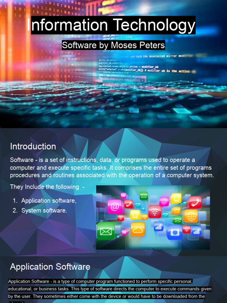 Moses Peters - Presentations #1 | PDF | Operating System | Software