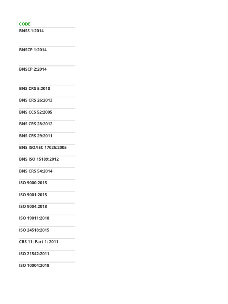 Bahamas Standars Bureau Price List | PDF