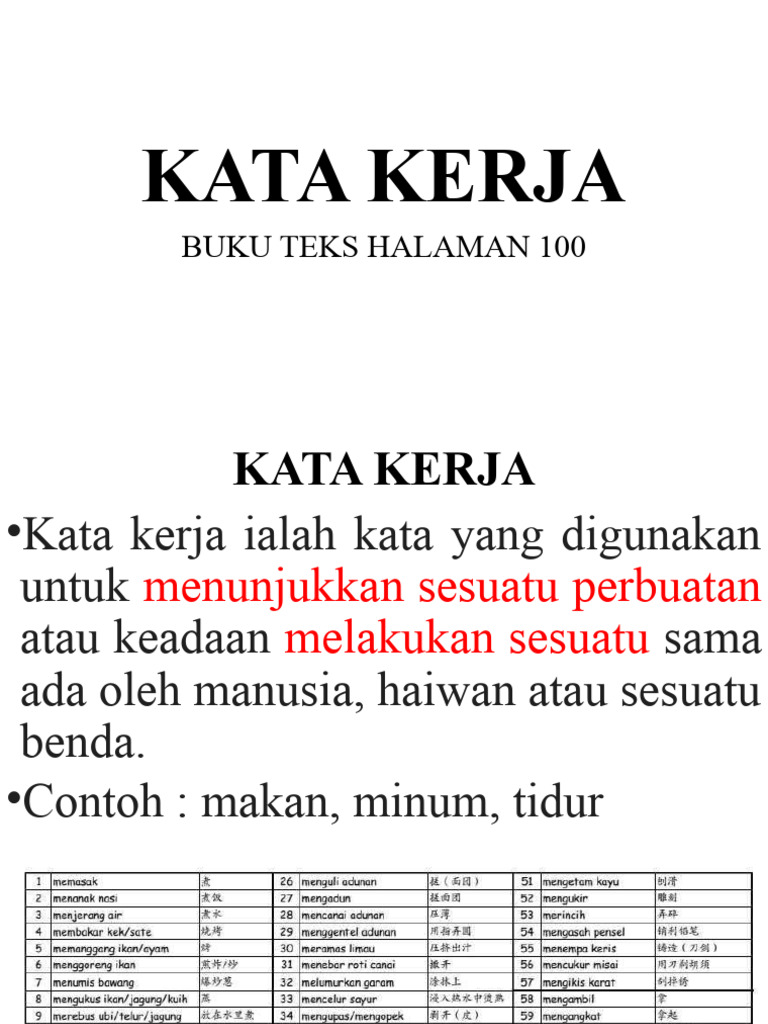 UNIT 4 KATA KERJA | PDF