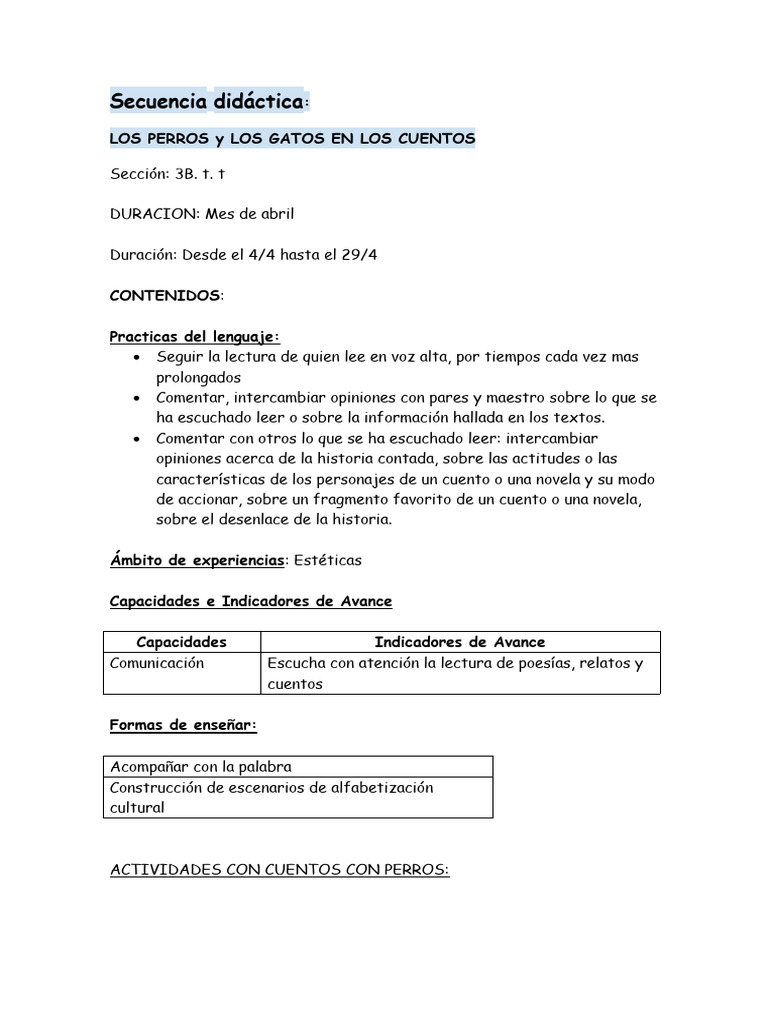 LOS PERROS y LOS GATOS EN LOS CUENTOS | PDF | Cuentos | Gatos