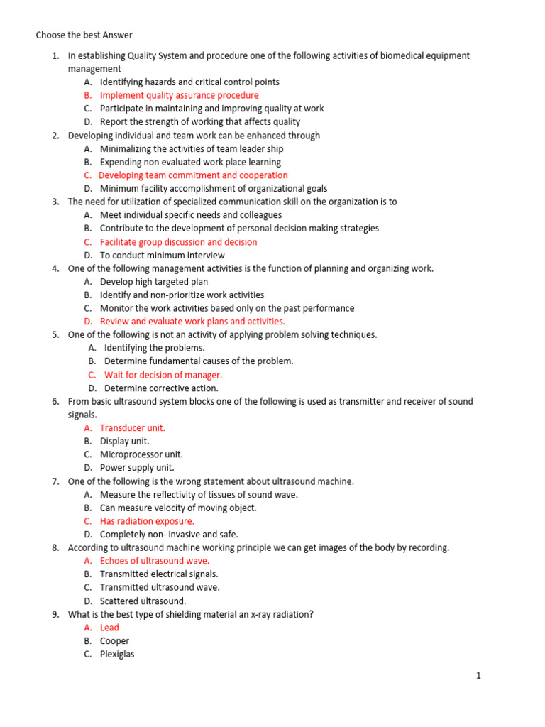 Level 4 Test Pdf Medical Imaging X Ray