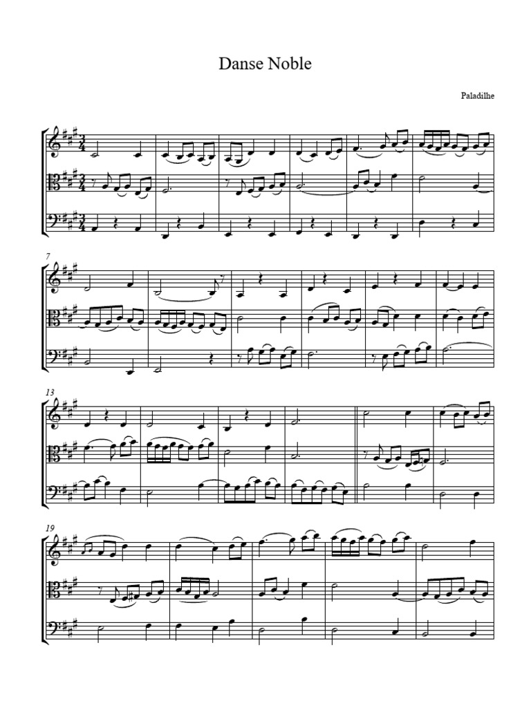 Danse Noble Trio | PDF
