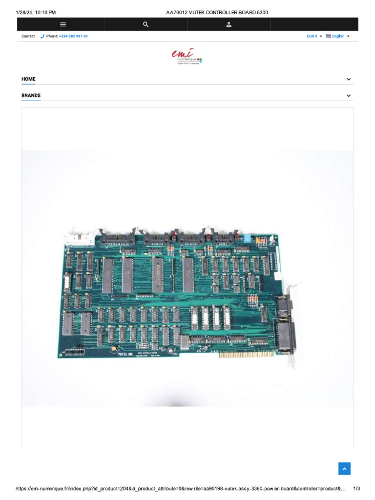 Aa70012 Vutek Controller Board 5300 | PDF