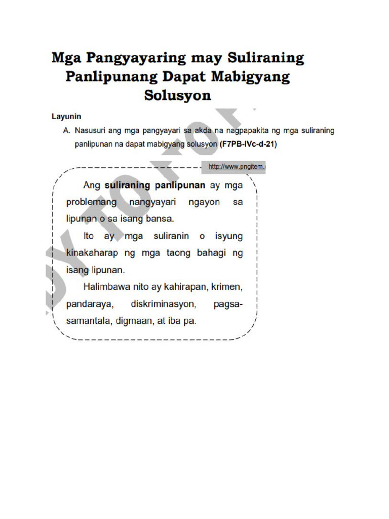 Nasusuri Ang Mga Pangyayari Sa Akda Na Nagpapakita NG Mga Suliraning ...