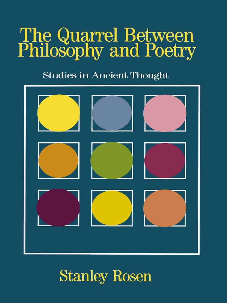 Rosen, Stanley - The Quarrel Between Poetry and Philosophyh - Studies ...