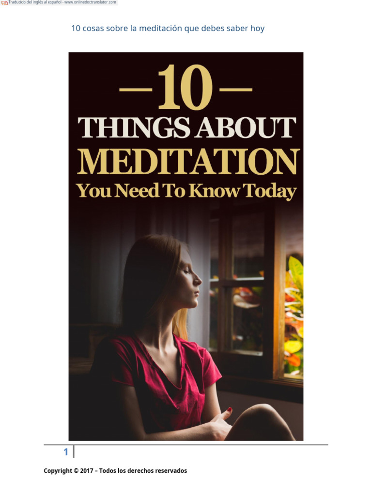 10 Things About Meditation You Need To Know Today - En.es | PDF ...