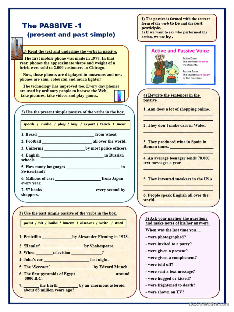 The Passive - 1 (present and past simple) | PDF | Verb | English Language