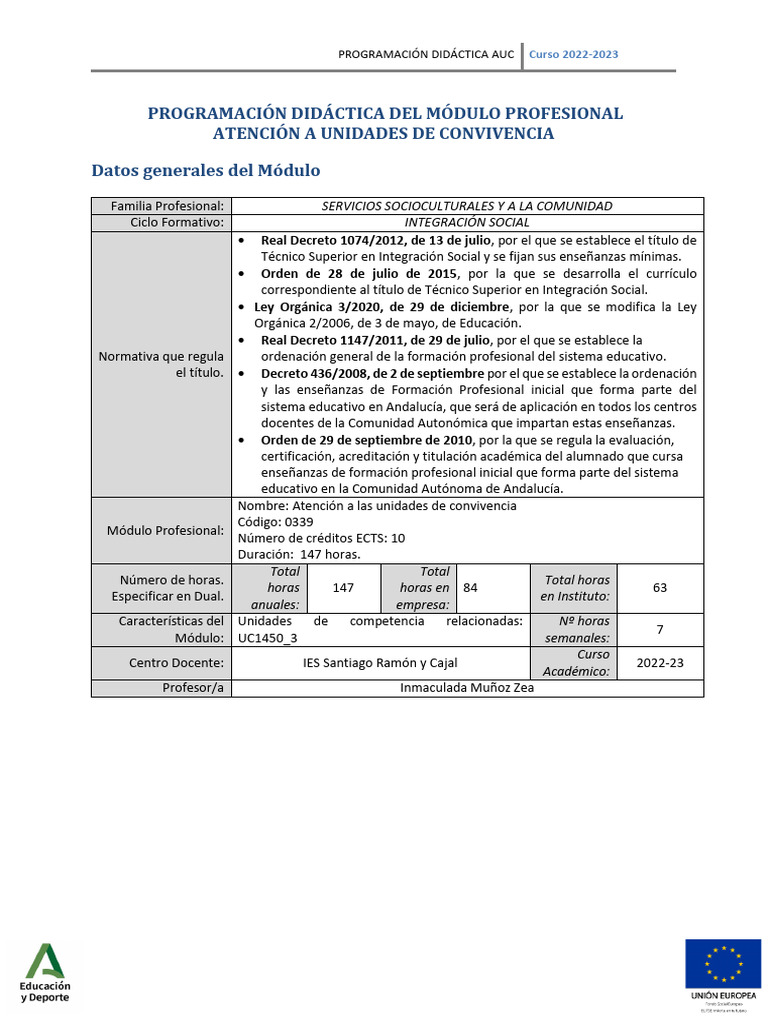 PD Auc 22-23 | PDF | Aprendizaje | Evaluación