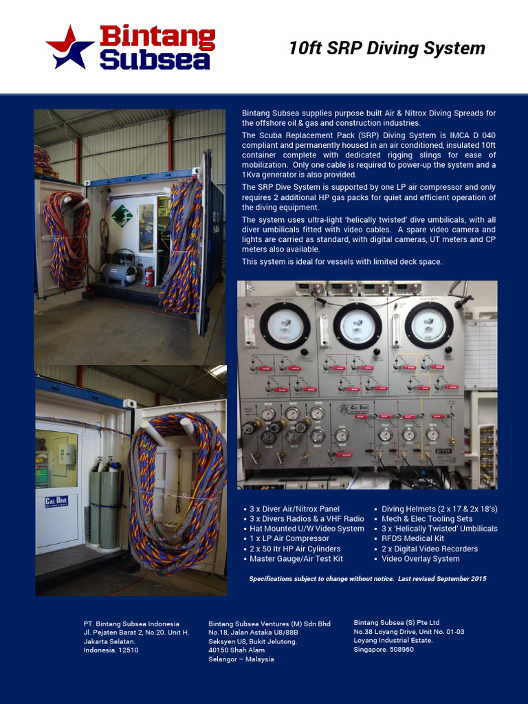 10ft SRP Diving System | PDF | Underwater Diving | Safety