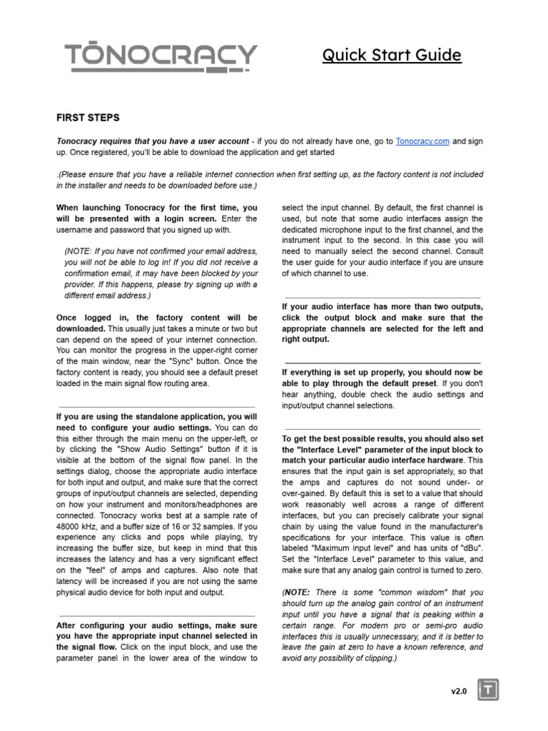 Tonocracy-Quick-Start-Guide | PDF | Icon (Computing) | Computer File