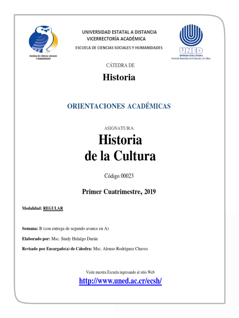 Historia de la Cultura en Costa Rica | PDF | Evaluación | Costa Rica