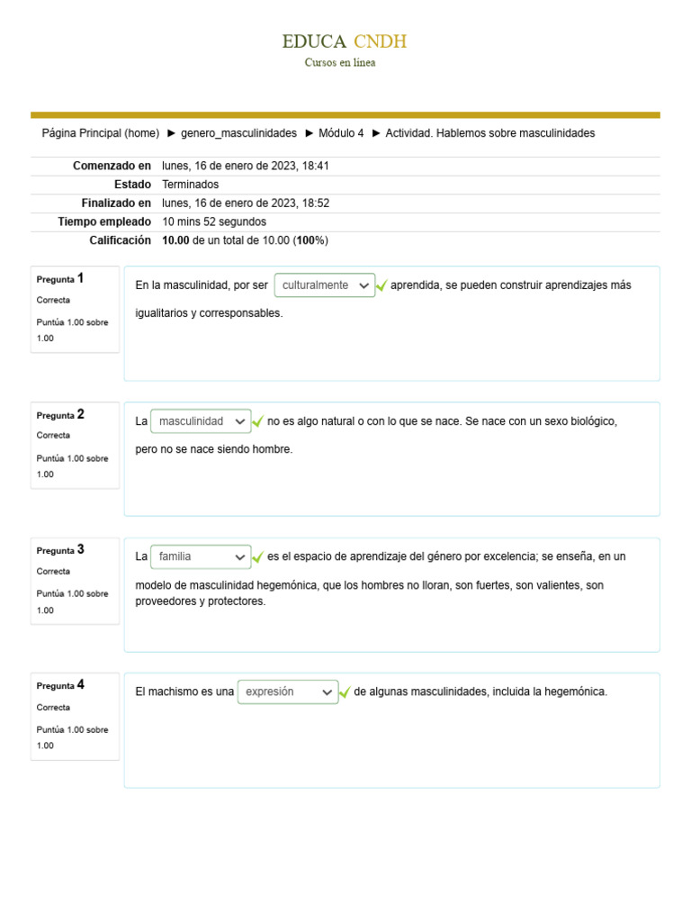 Masculinidades y Género: Curso CNDH | PDF | Masculinidad | Género