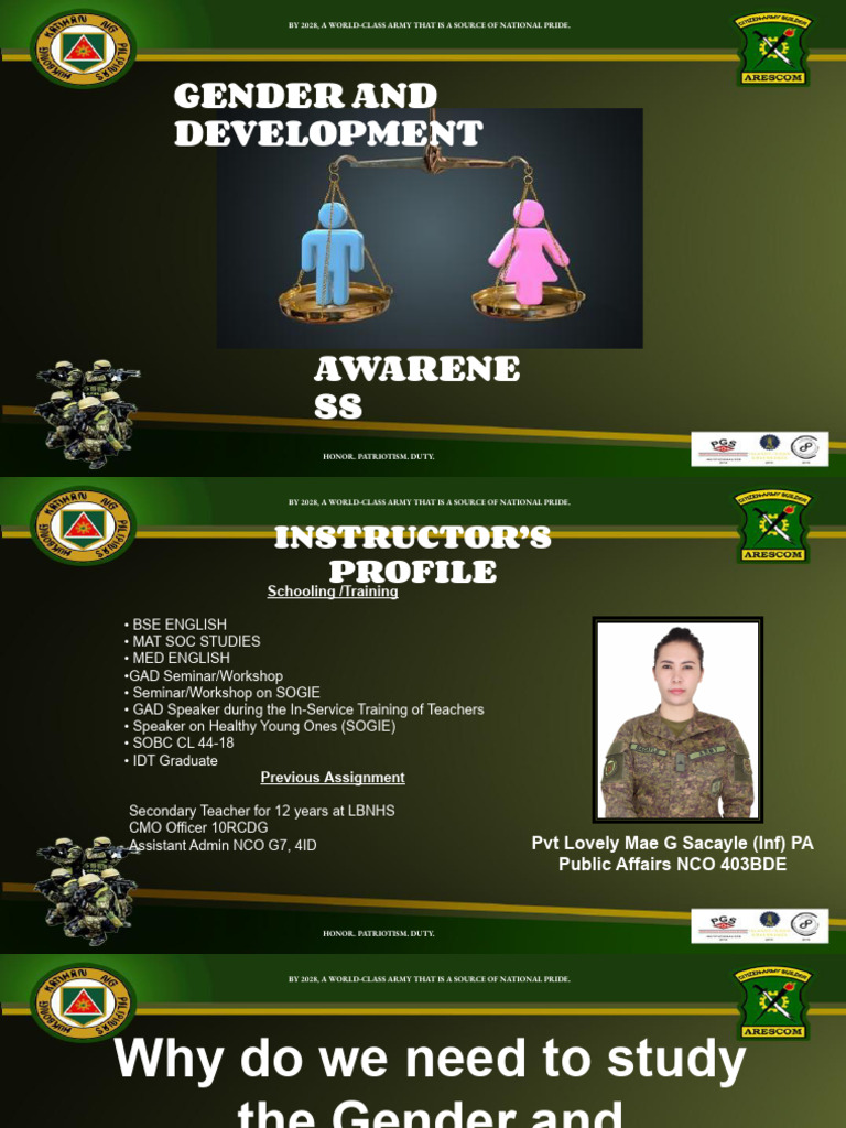 Gad PPT Rotc | PDF | Gender | Gender Studies