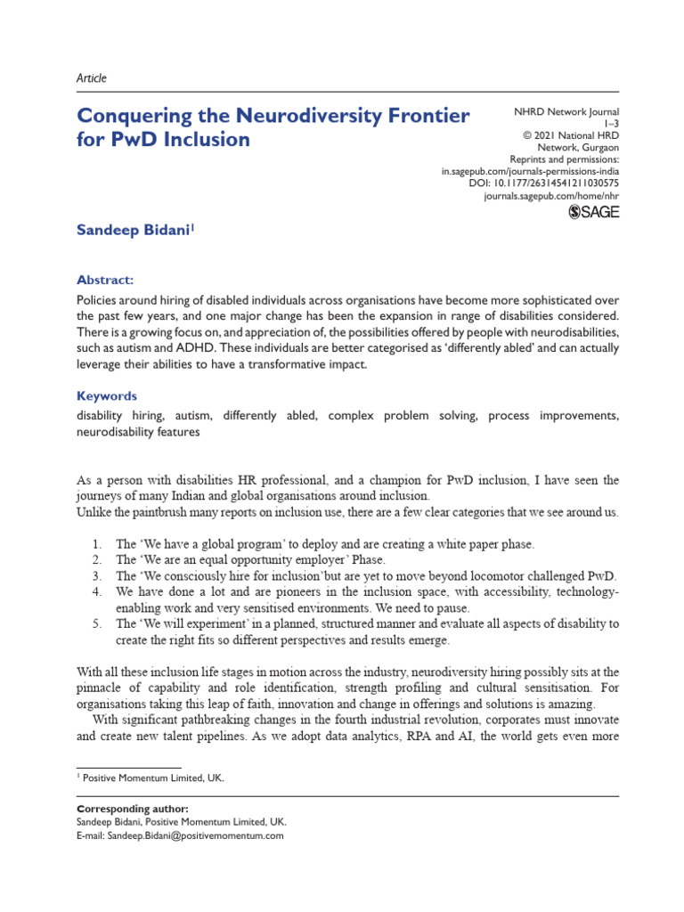 Conquering The Neurodiversity Frontier F | PDF | Disability | Autism ...
