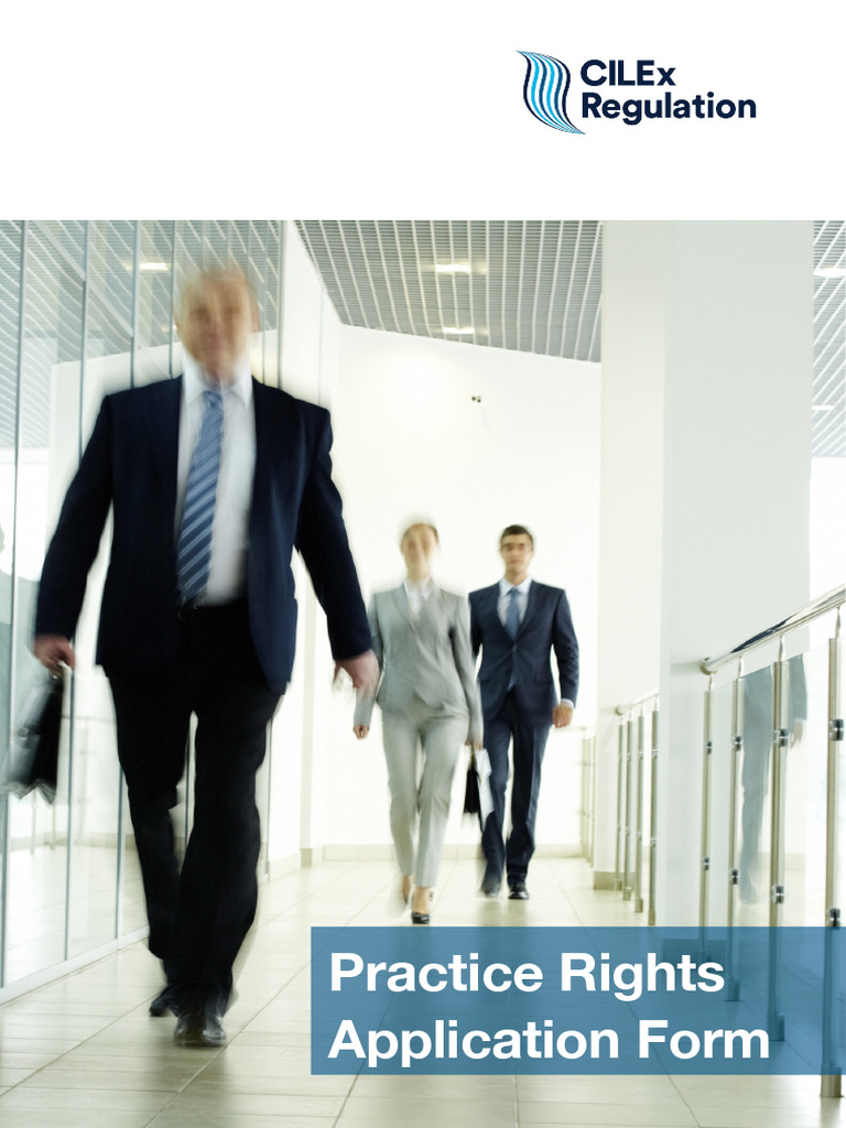 Practice Rights Application Form | PDF | Lawsuit | Common Law