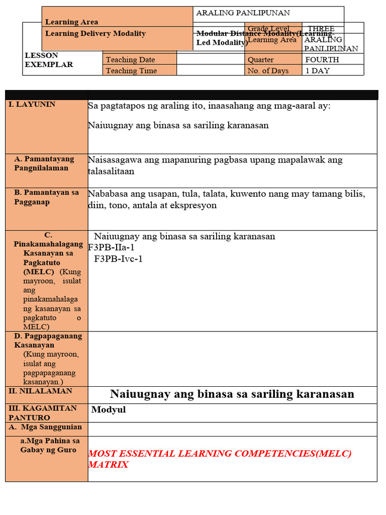 COT G3 FILIPINO Q4 | PDF