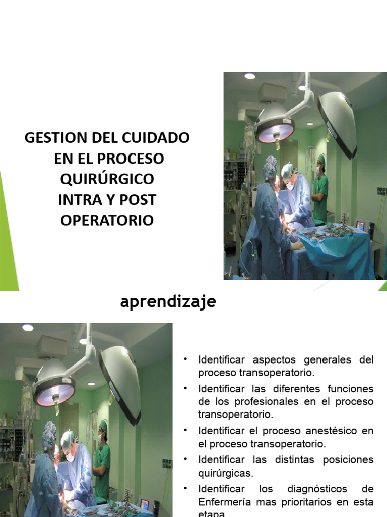 Intraoperatorio Postoperatorio | PDF | Anestesia | Cirugía
