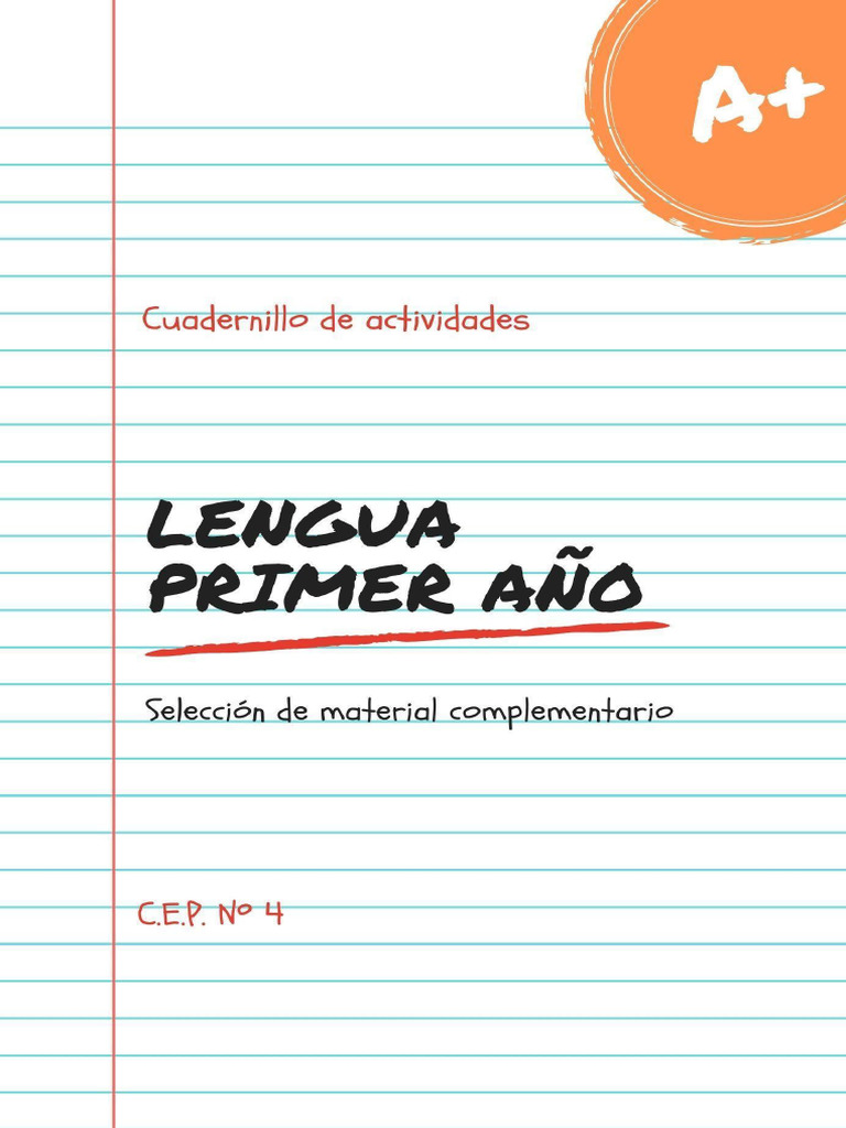 CUADERNILLO LENGUA 1- A-O 2024 CEP N-4 | PDF | Narración | Asunto (gramática)