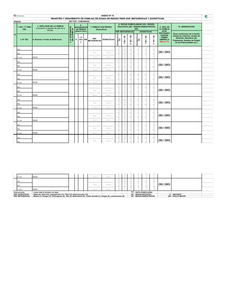 ANEXO #13 (Seguimiento METAX-ZOON) - 1 | PDF