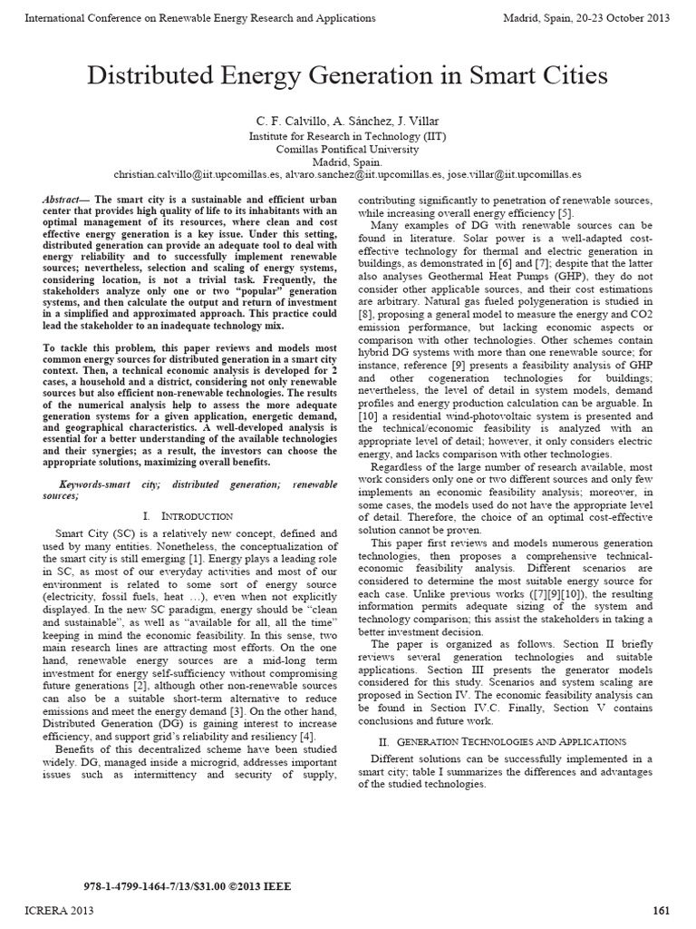 Distributed Energy Generation in Smart Cities | Download Free PDF ...