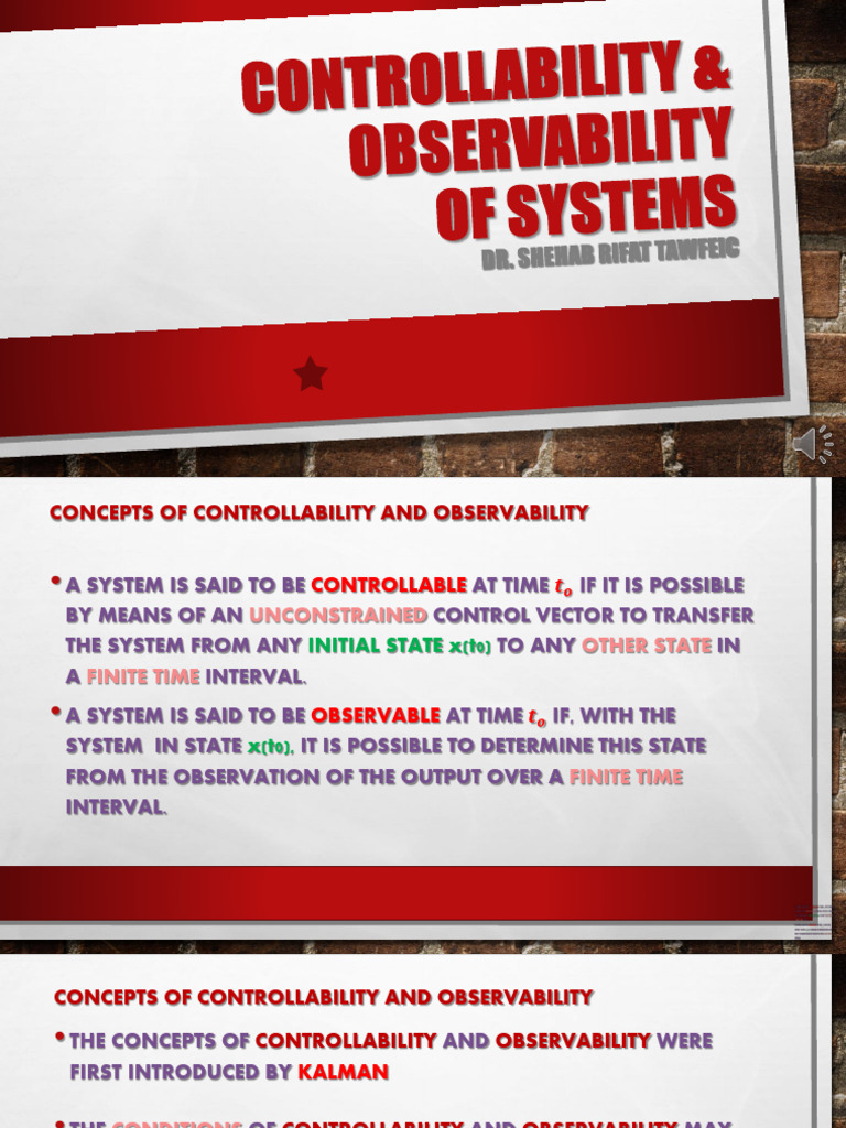 3 Controllabillity&observability | PDF | Eigenvalues And Eigenvectors | Matrix (Mathematics)