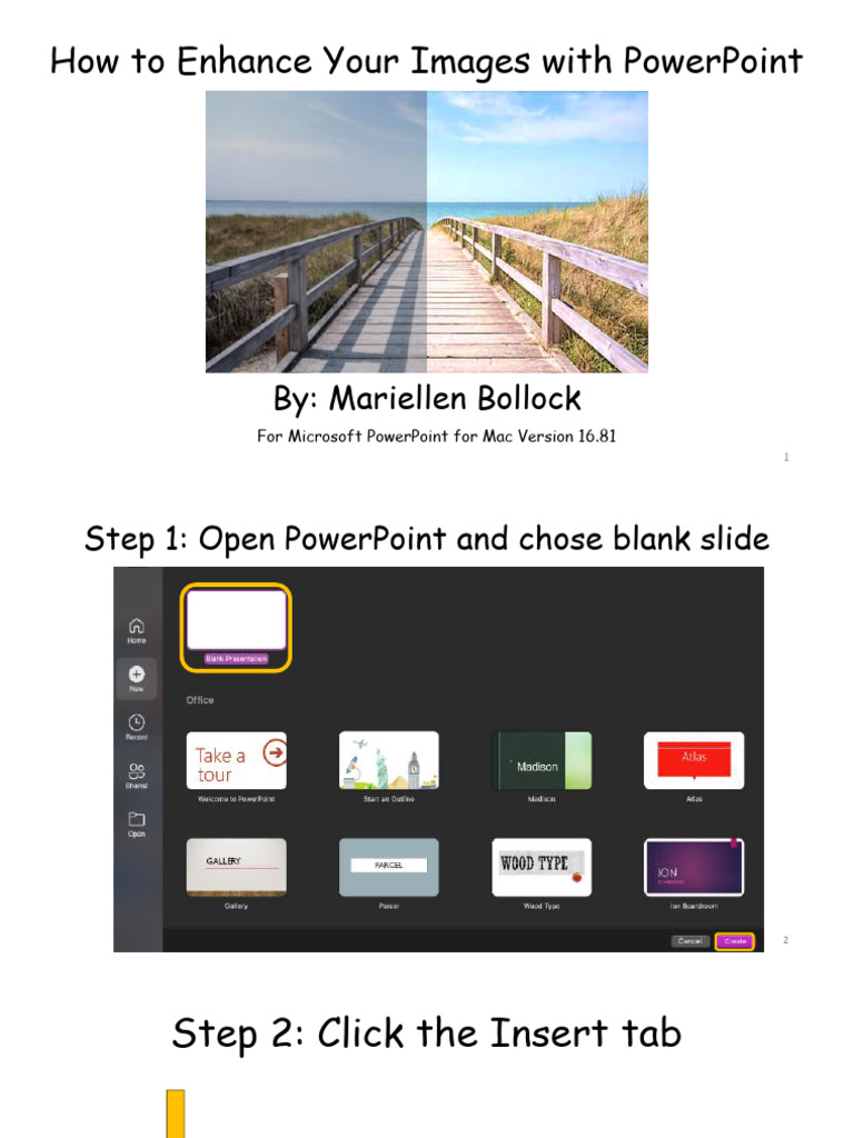 how to enhance images in powerpoint tutorial | PDF