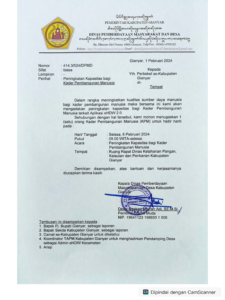 Surat Undangan KPM | PDF