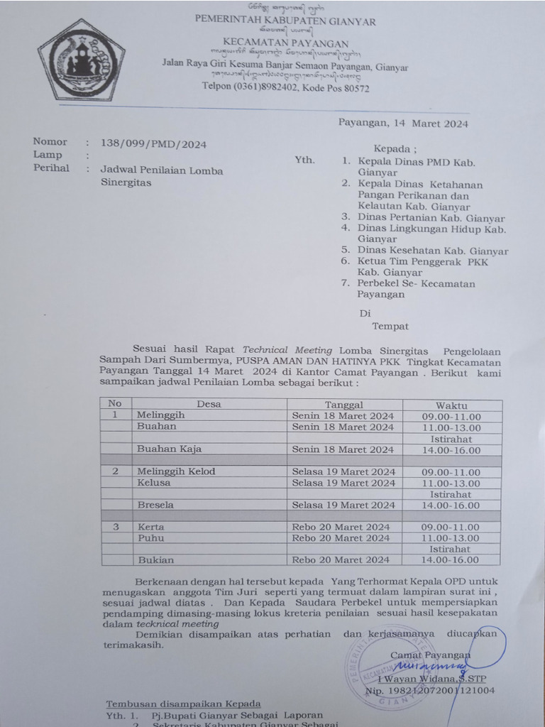 Jadwal Puspa Aman | PDF