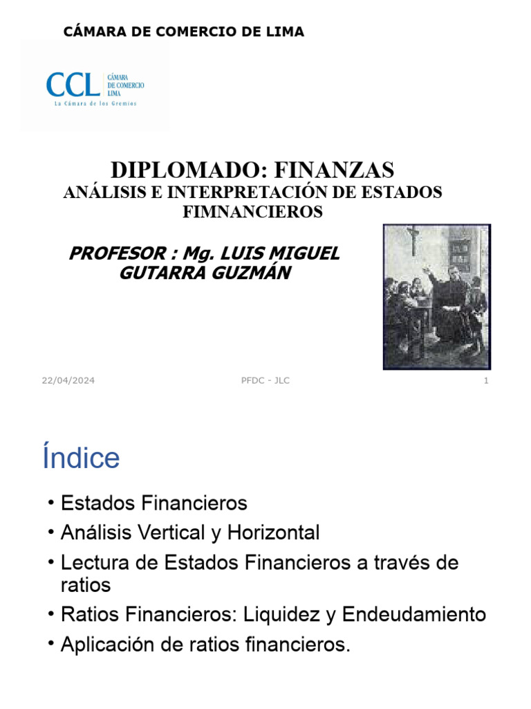 CCL - Clase 3 - Análisis e Interp. de Ee - Ff. Ratios Liquidez y Endeudamiento - 2022 - Gutarra ...