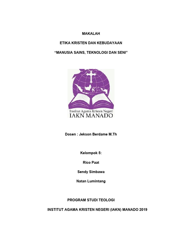Klompok 5. Etika Kristen & Kebudayaan | PDF | Ilmu Sosial