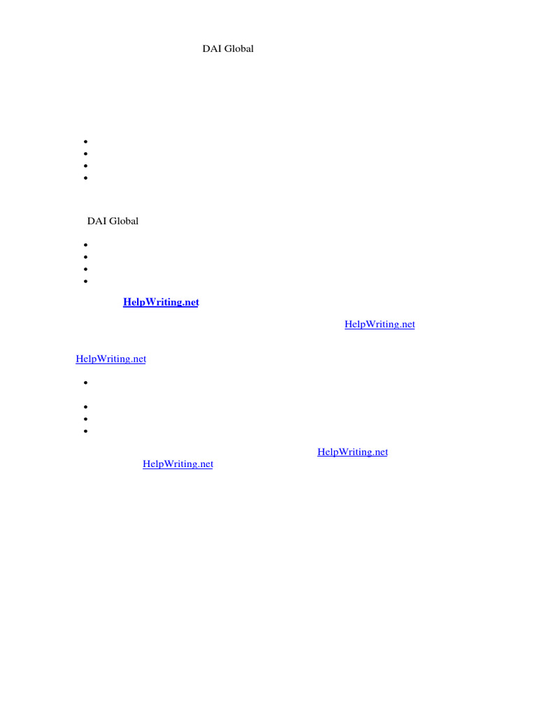 Dai Global - 世界领先的发展机构 | PDF