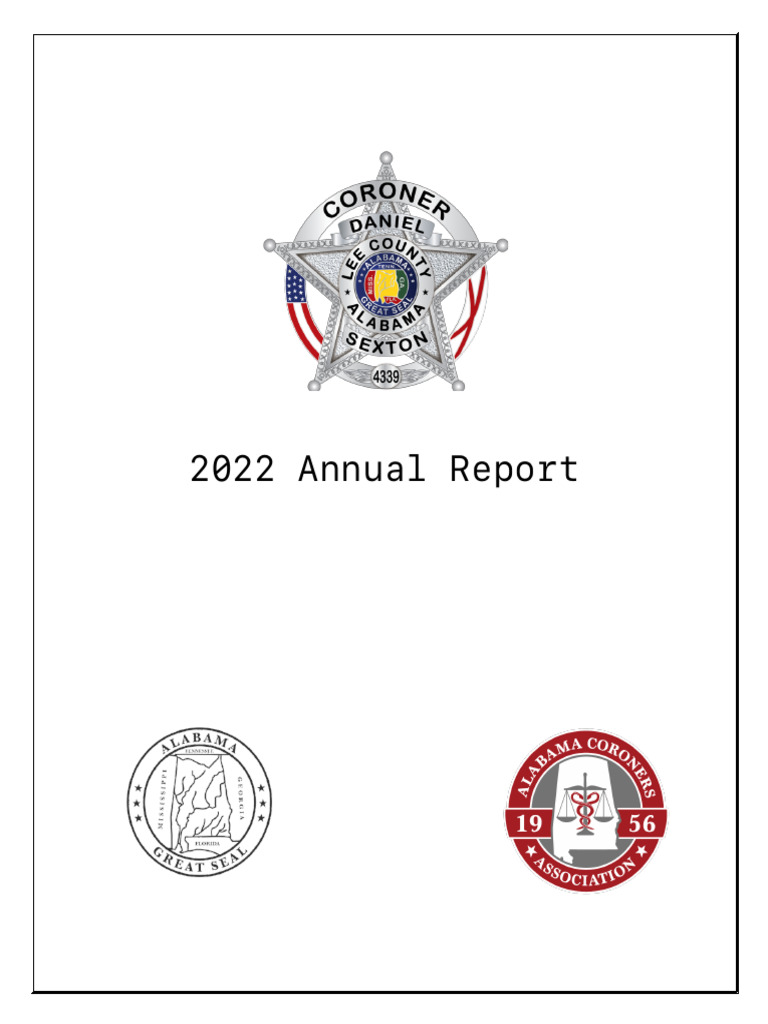 Lee County Coroner's Office Report 2022 | PDF | Coroner | Medical Specialties