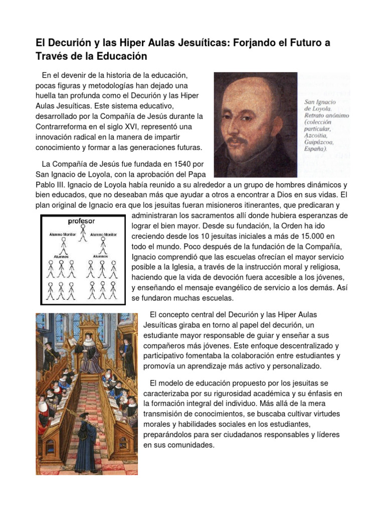 Innovación Educativa Jesuítica | PDF | Enseñando | Ignacio de Loyola