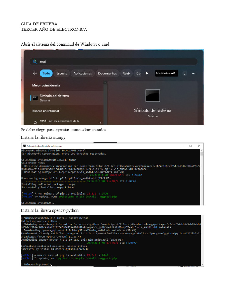Guía de Instalación y Uso de Python | PDF | Informática