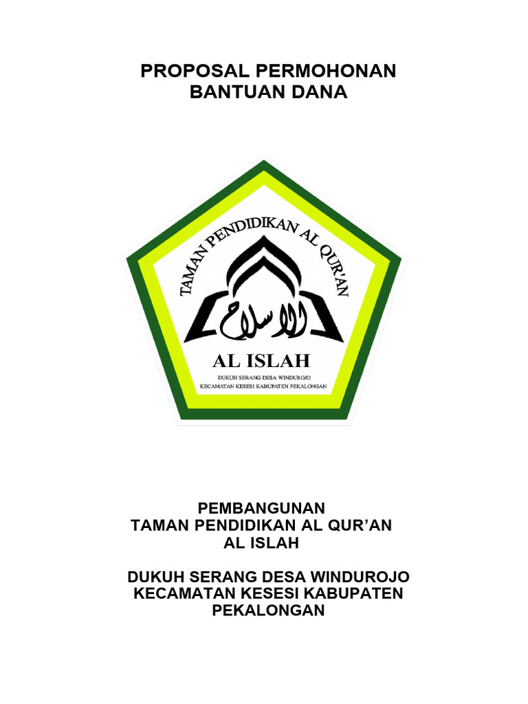 Proposal Pembangunan TPQ | PDF
