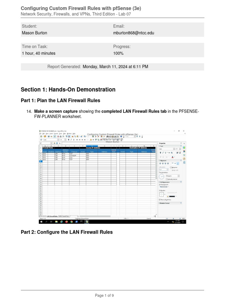 Configuring Custom Firewall Rules With Pfsense 3e - Mason Burton | PDF | Virtual Private Network ...