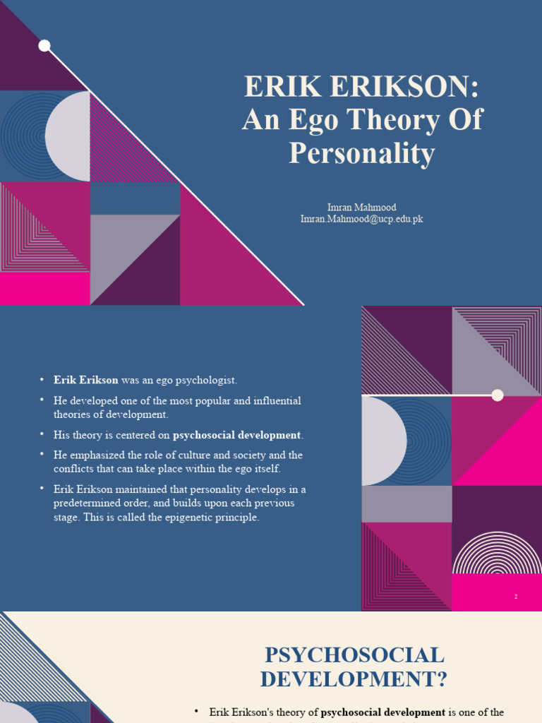 Erik Erikson | PDF | Ego Psychology | Identity (Social Science)