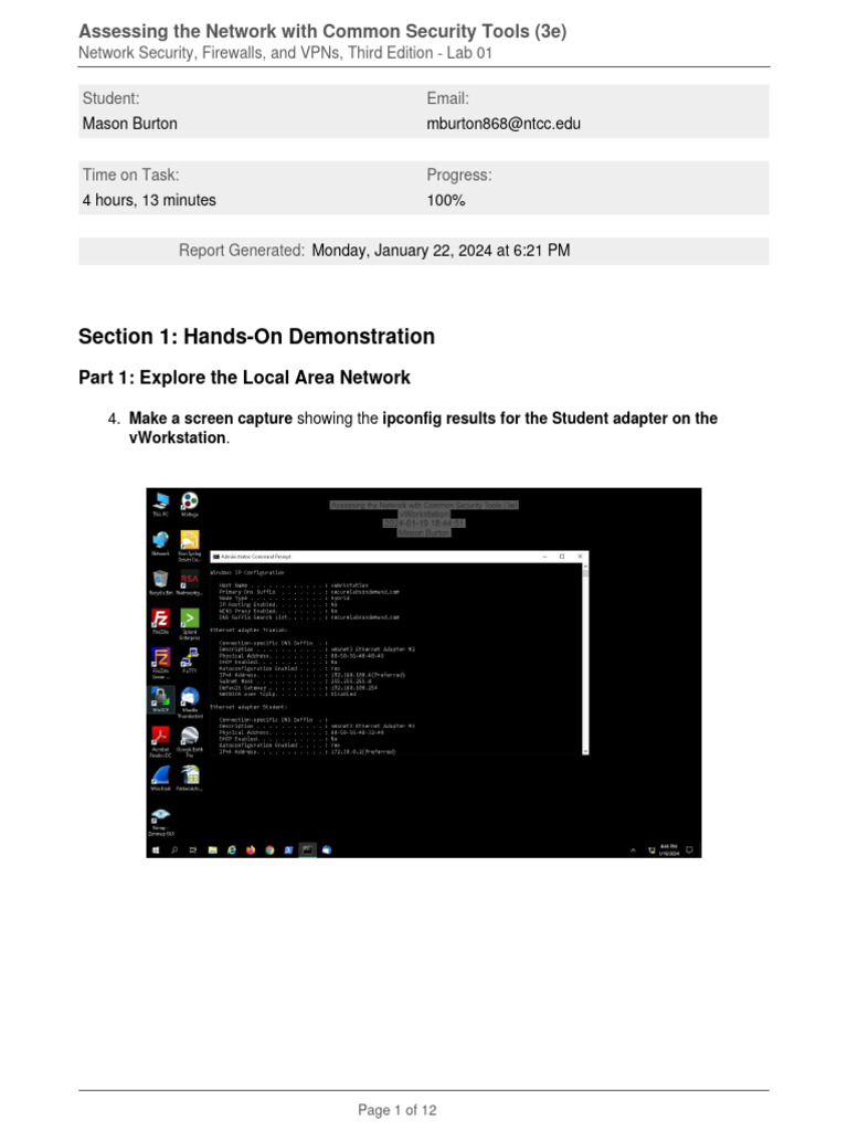 Assessing The Network With Common Security Tools 3e - Mason Burton | PDF | Firewall (Computing ...