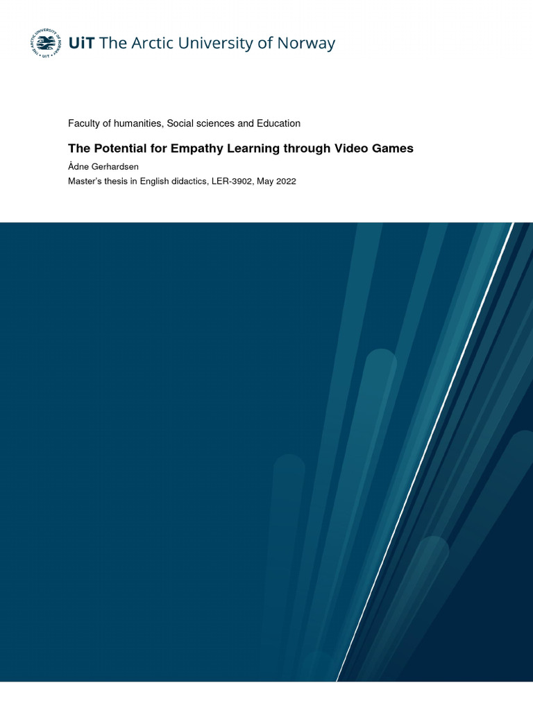 The Potential For Empathy Learning Through Video Games | PDF | Persuasion | Human–Computer ...