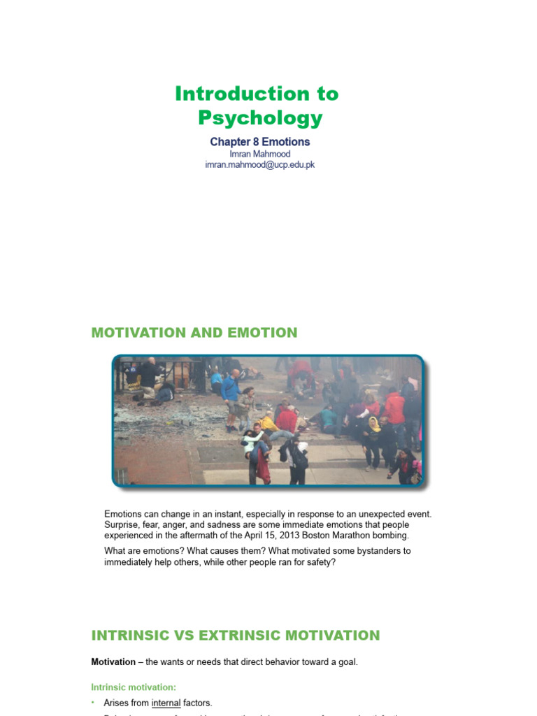Psychology CH08 | PDF | Emotions | Motivational