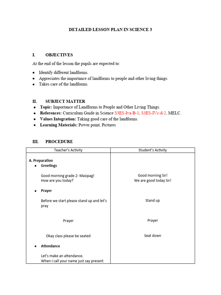 Detailed Lesson Plan in Science 3 | Download Free PDF | Volcano ...
