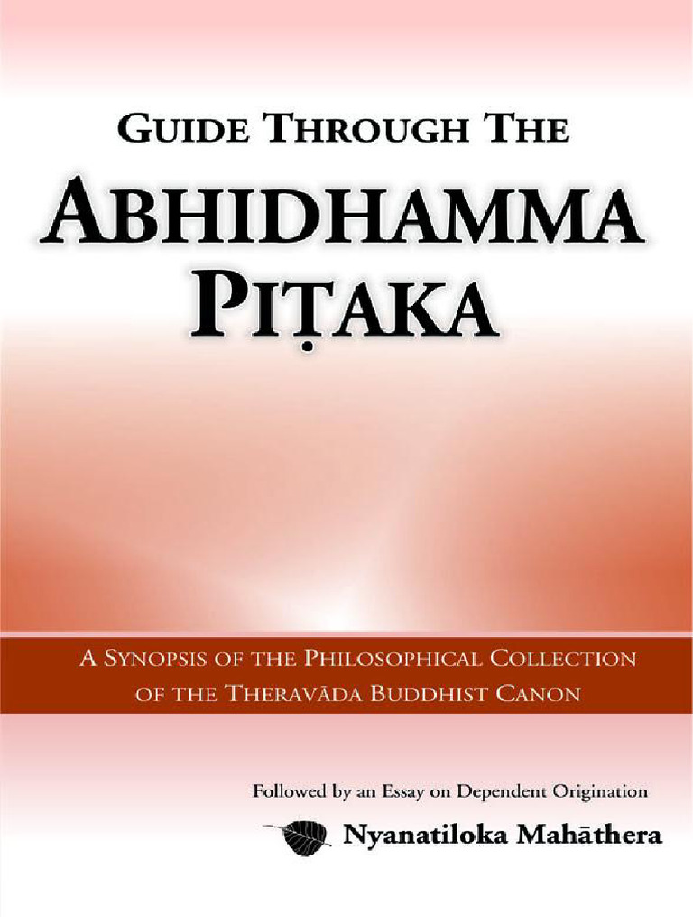Guide through the Abhidhamma Pitaka (Nyanatiloka Mahathera) | PDF ...