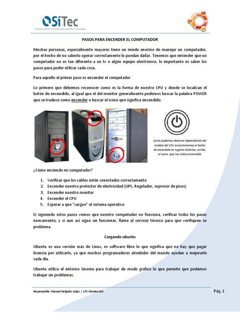 Manual SITEC Parte 2 Ubuntu | PDF | Archivo de computadora | Ventana ...