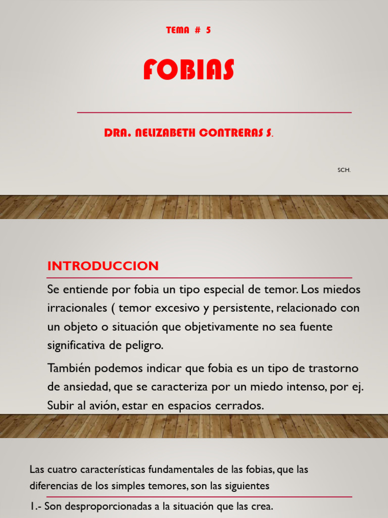 Tema Nro 5 Fobias | PDF | Fobia | Desorden de ansiedad social