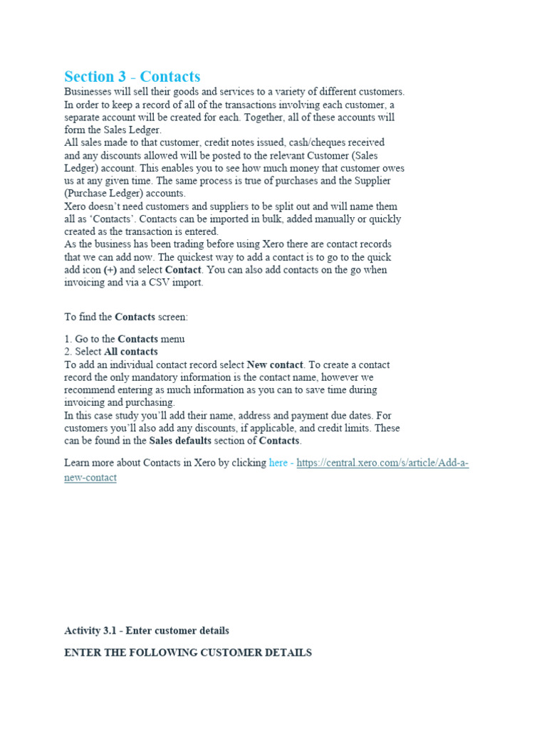 Section 3 Contacts | PDF | Invoice | Money