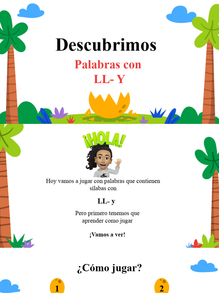 Juego de sílabas con LL y Y | PDF
