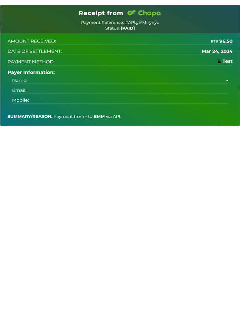 Receipt From Chapa #APLyiYMIrynyc | PDF