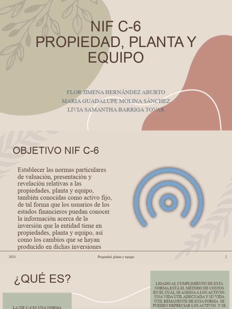 Nif C-6 | Descargar gratis PDF | Depreciación | Valoración (Finanzas)
