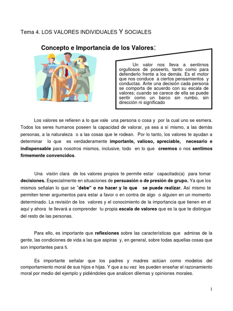 Valores-Individuales-Sociales-Eticos-Y-Morales 18429 0-1 42057 0 | PDF ...